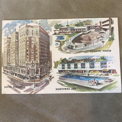 Hotel Syracuse Motor Northway Inn Country House NY Postcard 1968 Dexter ...