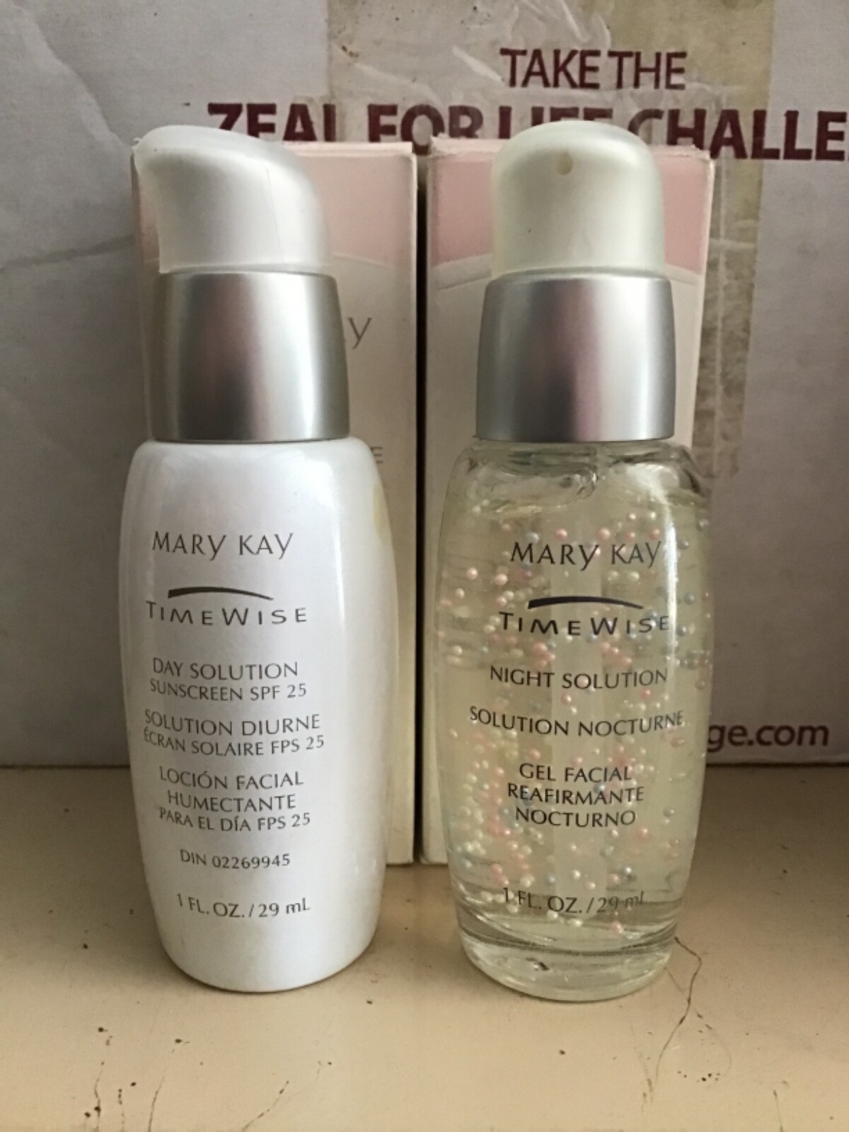Mary Kay TIMEWISE DAY and NIGHT SOLUTION Set SPF 25 - 1 fl oz each ...