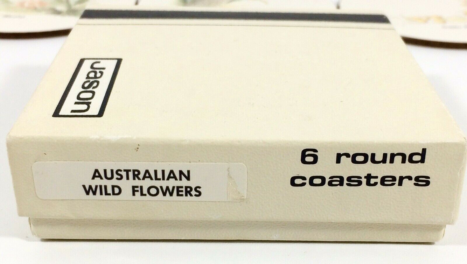 Vtg Jason Round Cork Coasters Australian Wild Flowers Set of 6 New ...