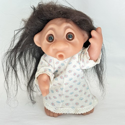 Vintage Thomas Dam Troll Doll 1977, THUMB SUCKER DAM Made in Denmark, 7 ...