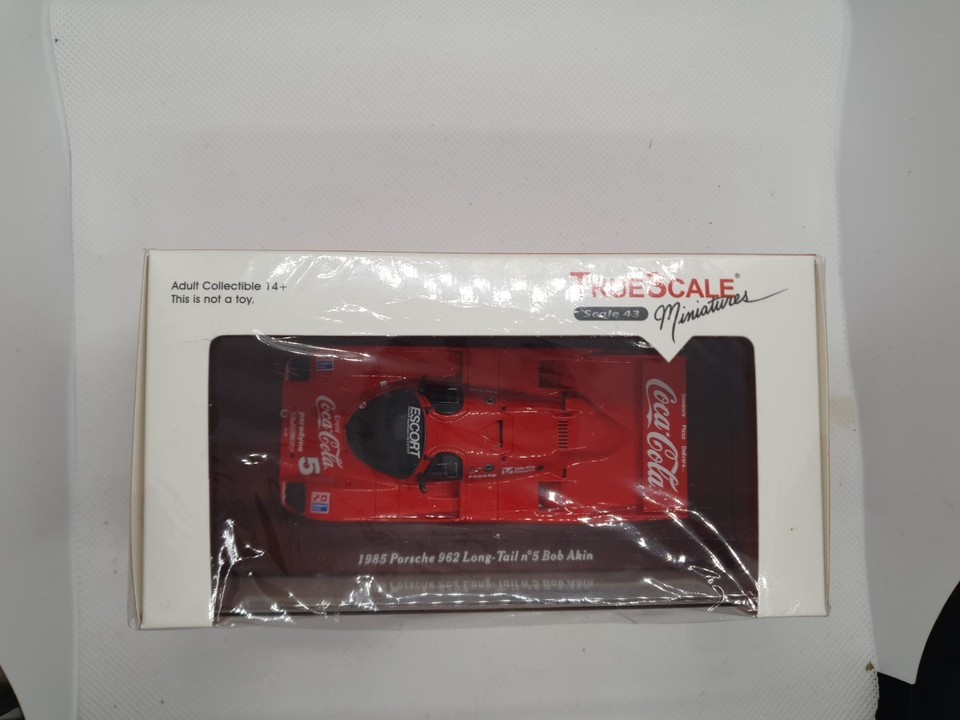 TSM Model TSM09432 Porsche 962 Long Tail 1985 #5 Bob Akin Coca Cola 1: ...
