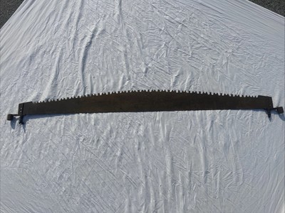 Antique Primitive 2 Two Man Crosscut Logging Saw 72” Blade Log Tool | eBay