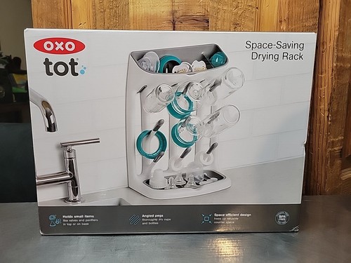 OXO Tot Space Saving Drying Rack Grey For Baby Bottles And More | eBay