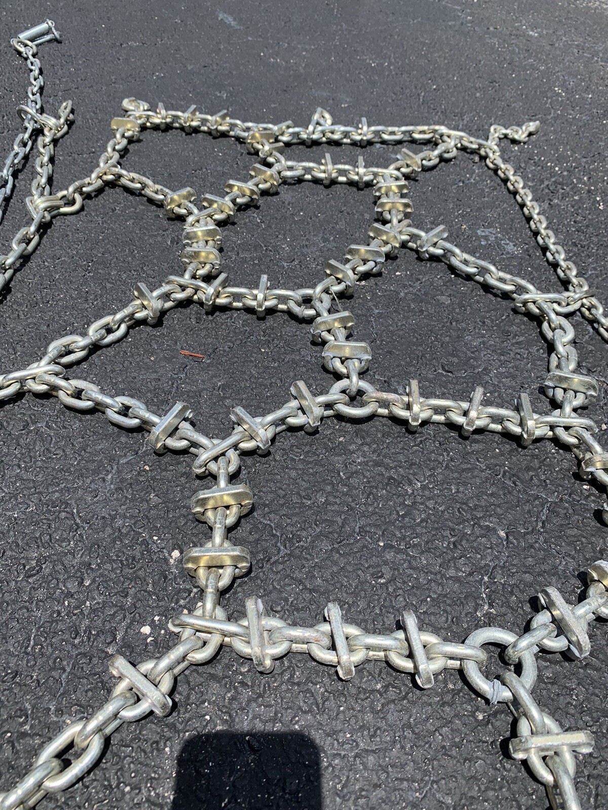 *2 CHAINS* 19.5L-24 BACKHOE LOADER OTR SNOW ICE MUD TIRE CHAINS RUD ...