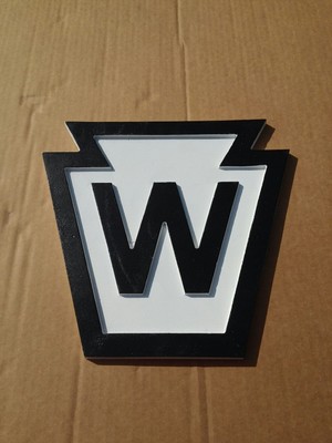 (2) Painted Cast Aluminium Replica of Antique Vintage Pa. Railroad ...