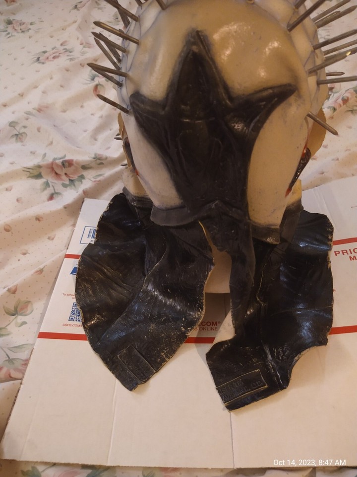 vintage 1993 hellraiser 3 pinhead mask fifth ave ent metal nails READ ...