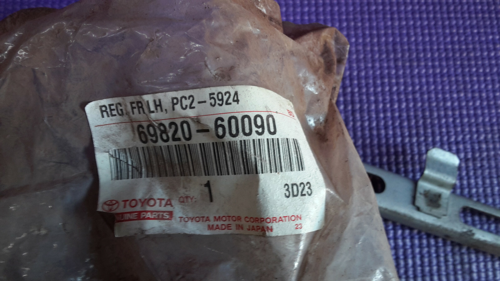 69820-60090 Genuine Toyota REGULATOR SUB-ASSY, FRONT DOOR WINDOW, LH | eBay