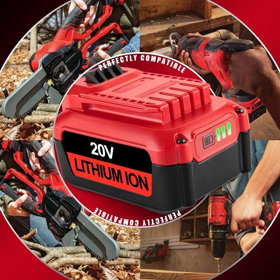 8.0Ah 20V For Craftsman V20 20 Volt MAX Li-ion Battery CMCB204 CMCB202 ...