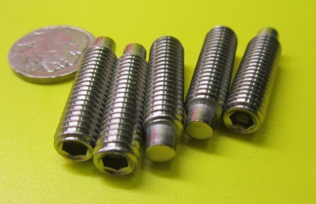 Stainless Dog Point Set Screws, Extended Tip, M8 x 1.25 x 30mm Length ...