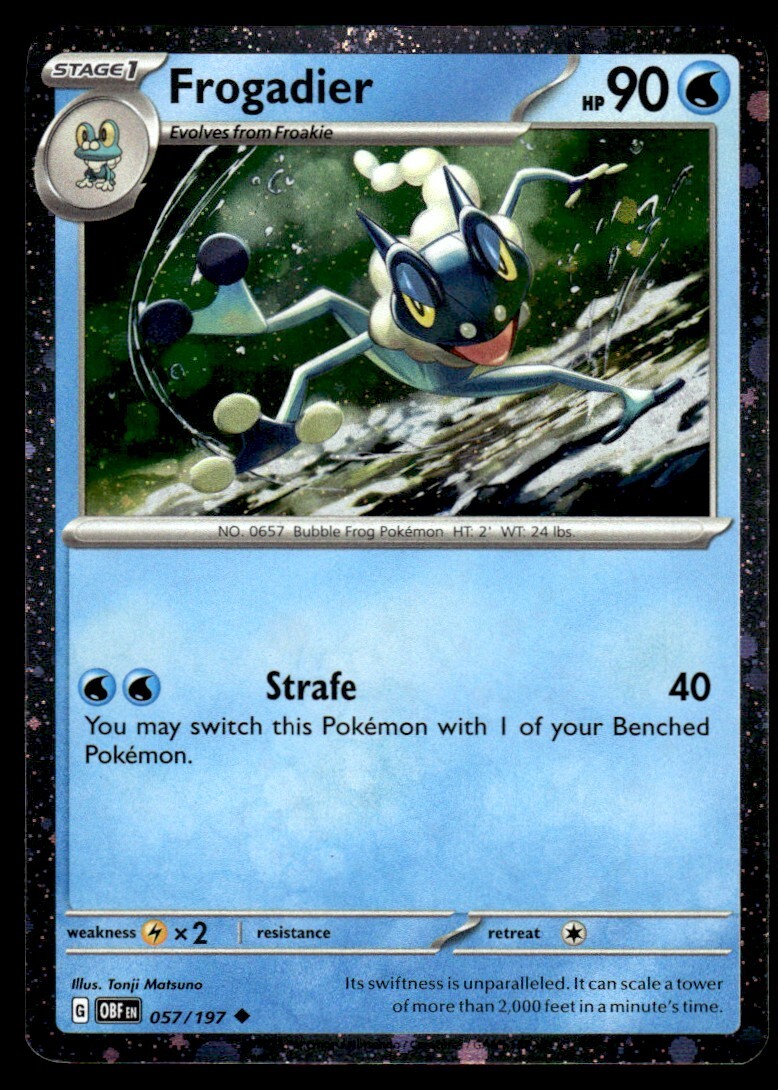 Frogadier Cosmos Holo Foil Promo #057/197 2023 Pokemon Obsidian Flames ...