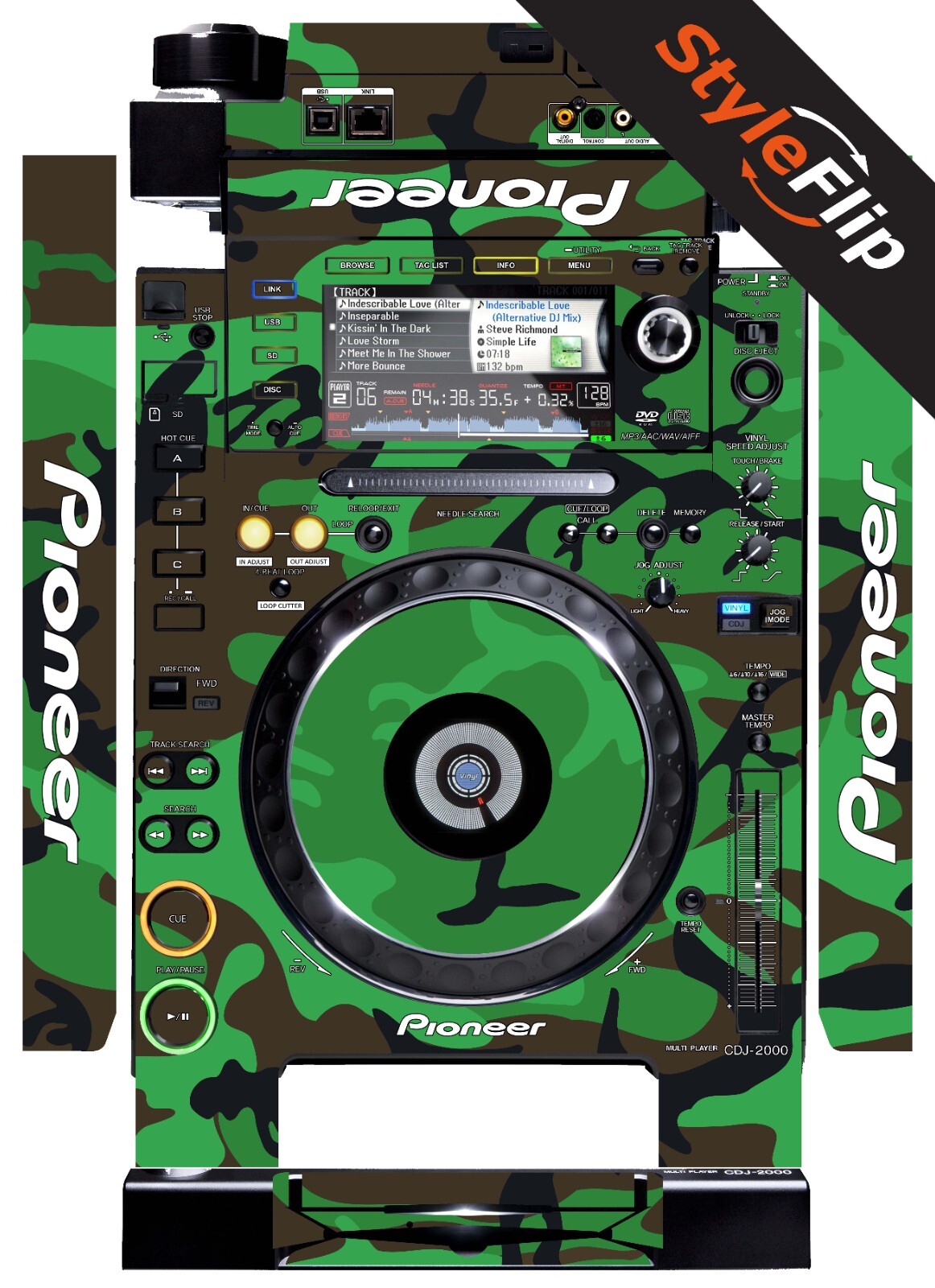 Pioneer CDJ-2000 Skin | Camo Green | Protective Decal | StyleFlip Skins ...