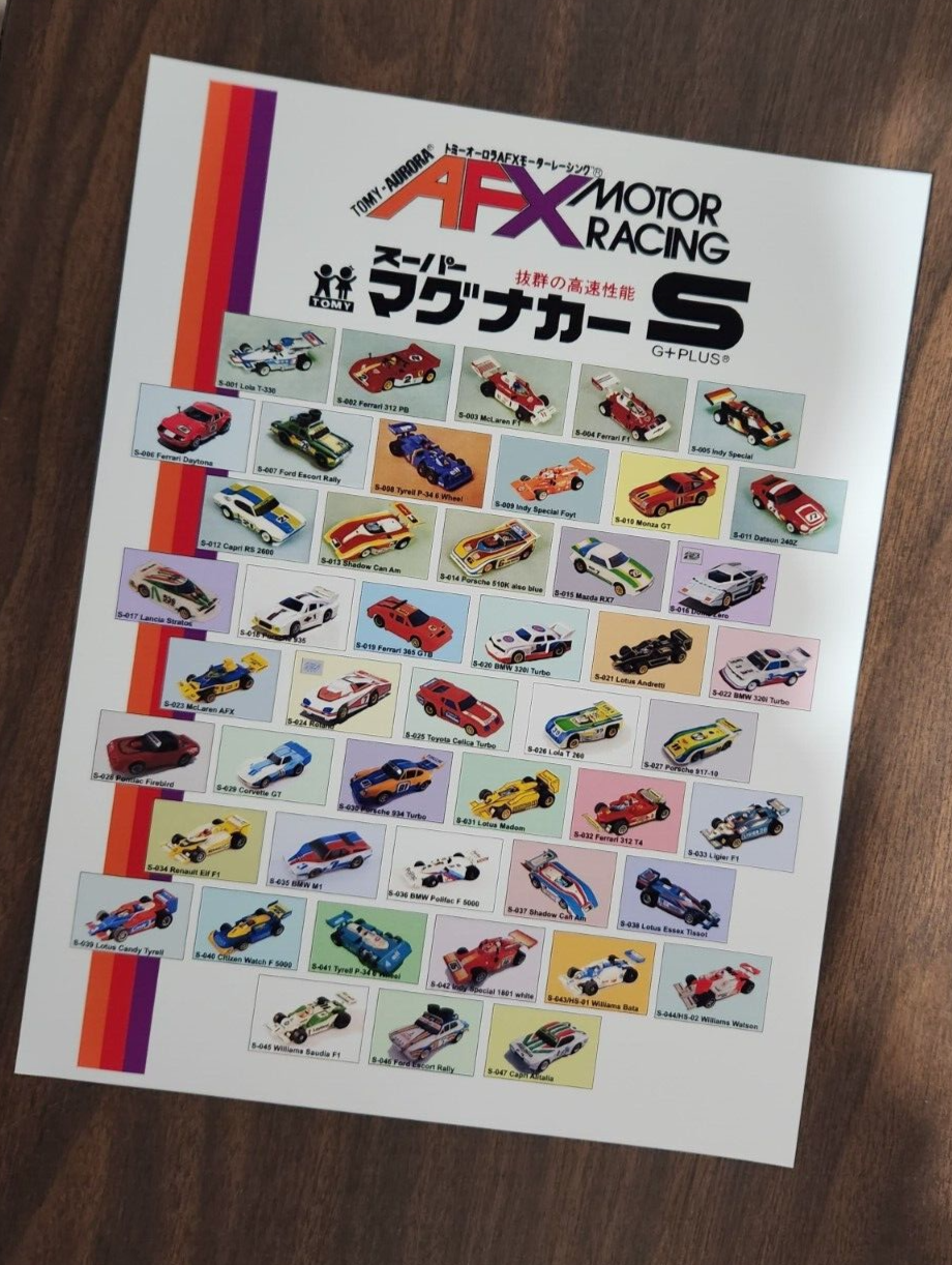 Tomy Aurora AFX Japan G-Plus S Cars Reproduction Poster 8 1/2" x 11" | eBay