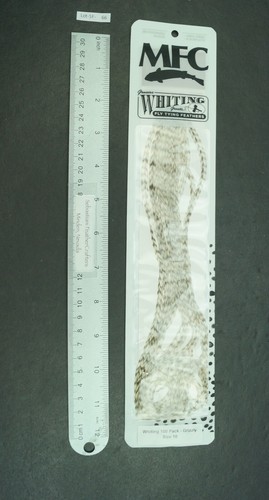 New Whiting 100s Natural Grizzly Size 10 Dry Fly Rooster Hackle Pack ...