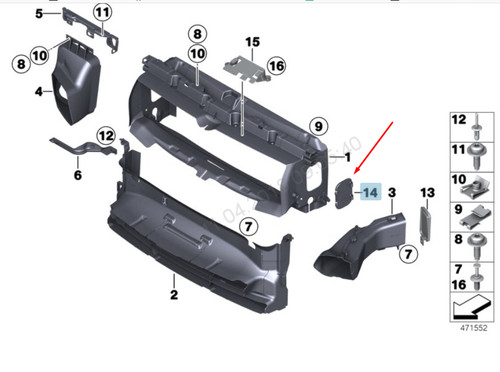 NEW BMW 1 F21 AIR DUCT COVER 51747390255 7390255 2015 OEM NO DUTY TO 🇺🇸 ...
