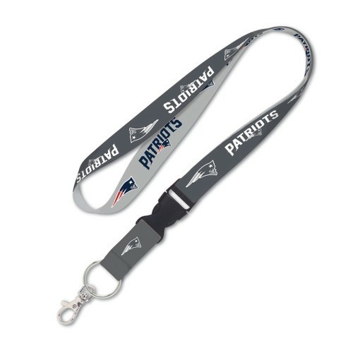 NEW ENGLAND PATRIOTS LANYARD KEY CHAIN W/ DETACHABLE BUCKLE 1" WIDTH 22 ...