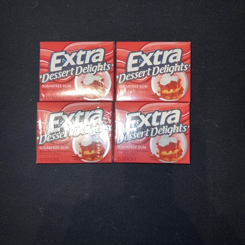 Extra Dessert Delights Strawberry Shortcake Gum 4 sealed collector ...
