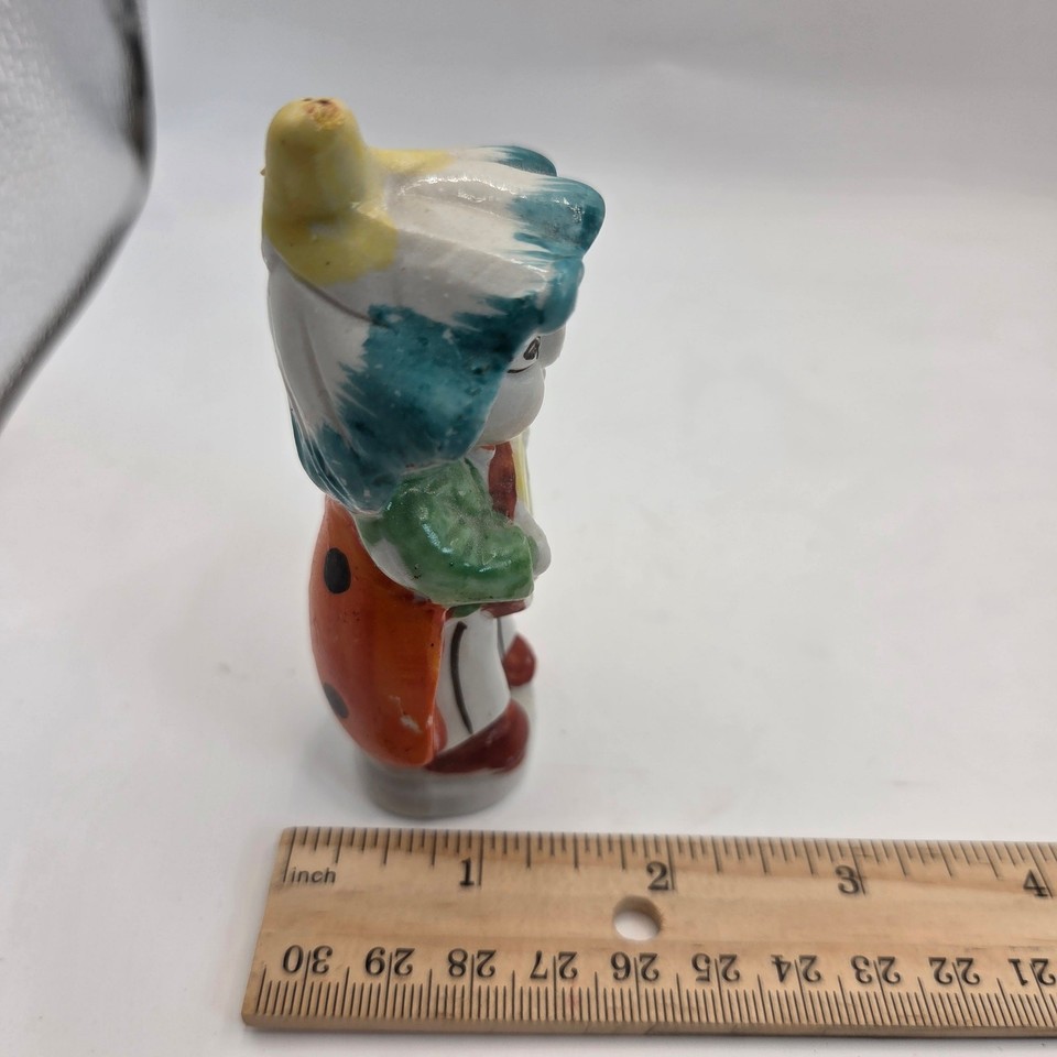 Vintage Japan Pixie Figurine Mushroom Hat Ladybug Wings Mandolin Player ...