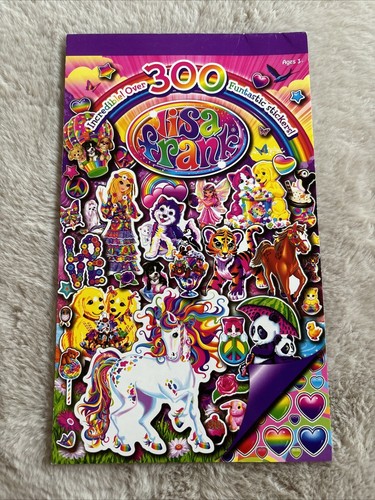 Lisa Frank Vintage Y2K Sticker Book 4 Sheets | eBay