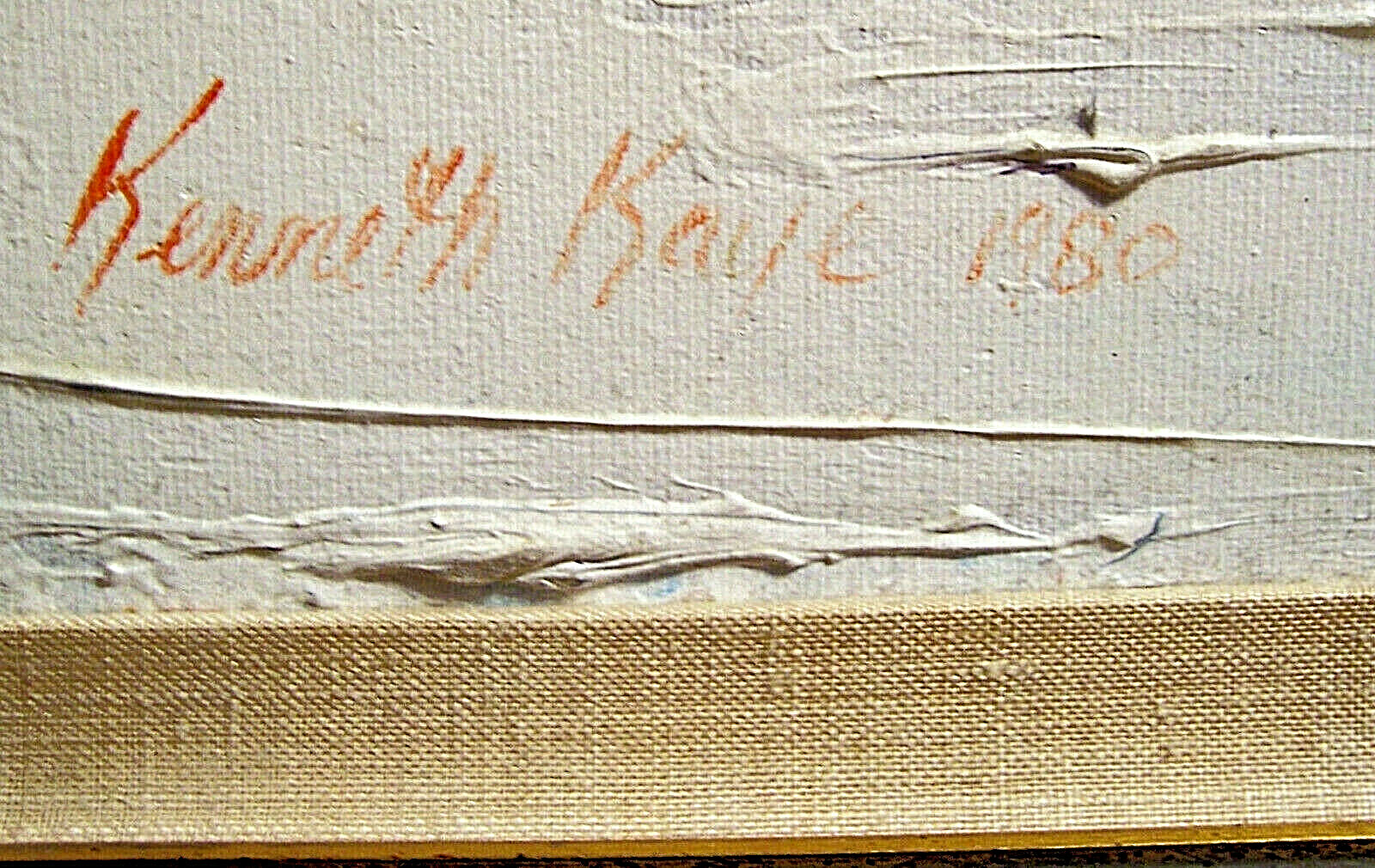 KENNETH KAYE EARLY SPRING HARBOR 1980 ORIG FRAMED TOP 10 OIL PAINTING ...