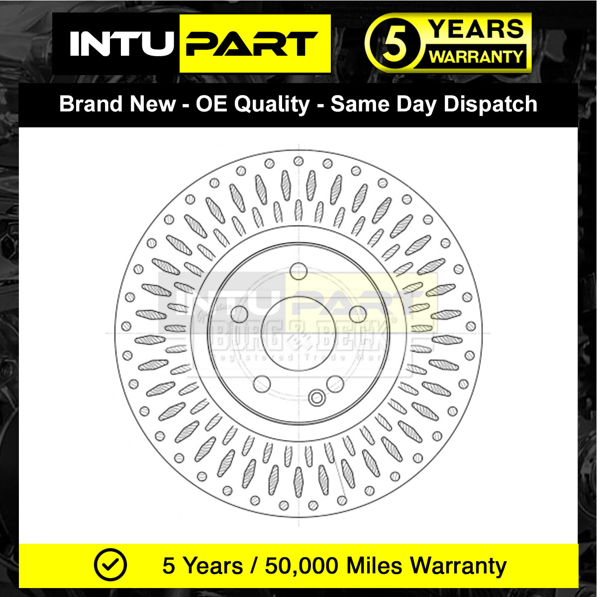 Fits Mercedes Vito V-Class 2.0 CDi 2.1 D IntuPart Front 1x Brake Disc ...