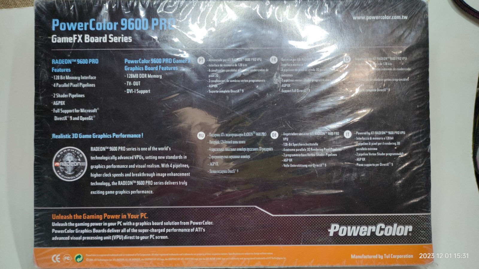 Power Color ATI Radeon 9600 Pro R96-hc3 AGP 128mb DDR for sale online ...