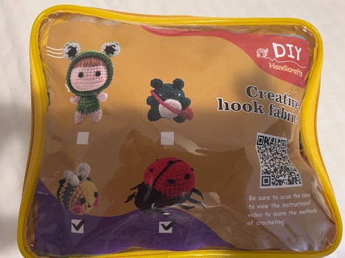 Woobles Crochet Kit for Beginners Animals DIY Craft Art Gifts Ladybug ...