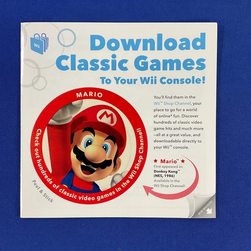 Super Mario Bros. Nintendo Wii Decal Sticker 2009 Video Game Promo Ad ...