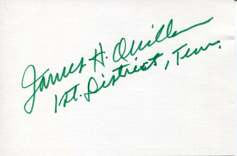 James Jimmy Quillen TN Tennessee US Representative Congress Signed ...