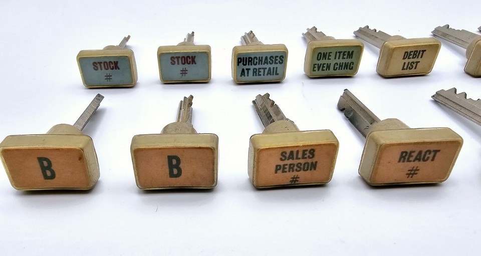 NCR National Cash Register Keys 14 Pieces | eBay