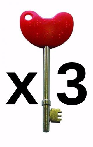 3 x NKS RADAR KEY Disabled Toilet Bathroom Door Access Easy Turn | eBay