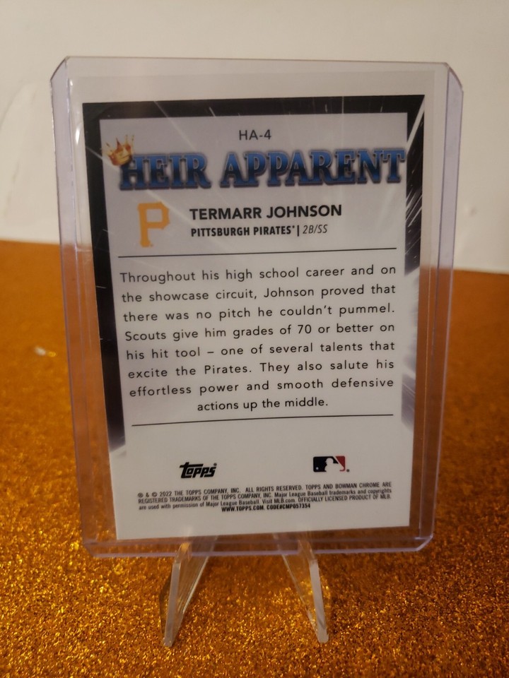 2022 Bowman Draft Heir Apparent Termarr Johnson | eBay