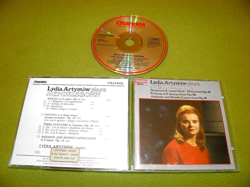 Lydia Artymiw (Piano) Plays Felix Mendelssohn / RARE 1983 W. Germany ...