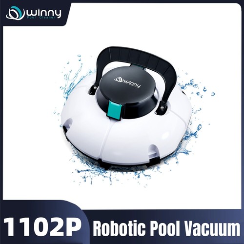 Cordless Robotic Pool Vacuum WINNY Automatic Pool Cleaner up to 645 Sq ...