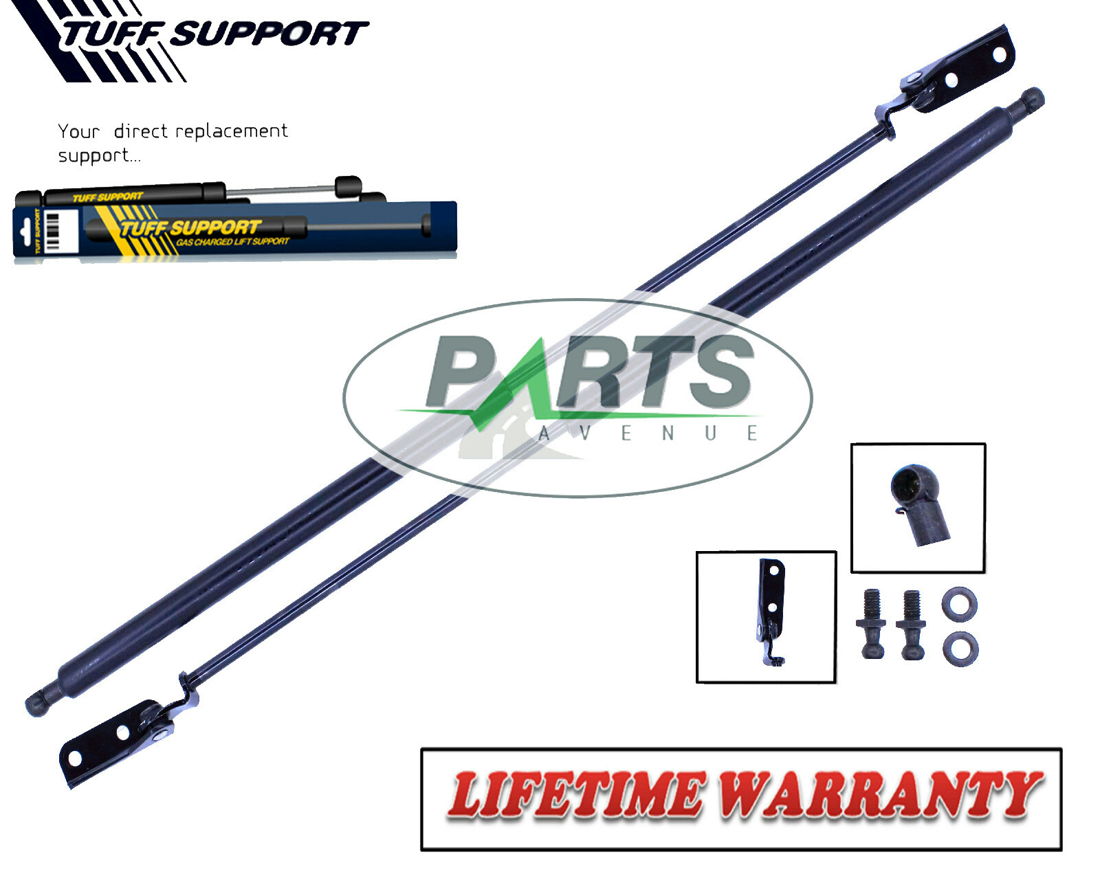 2 REAR HATCH TRUNK LIFT SUPPORTS SHOCKS STRUTS ARM PROPS RODS DAMPER ...