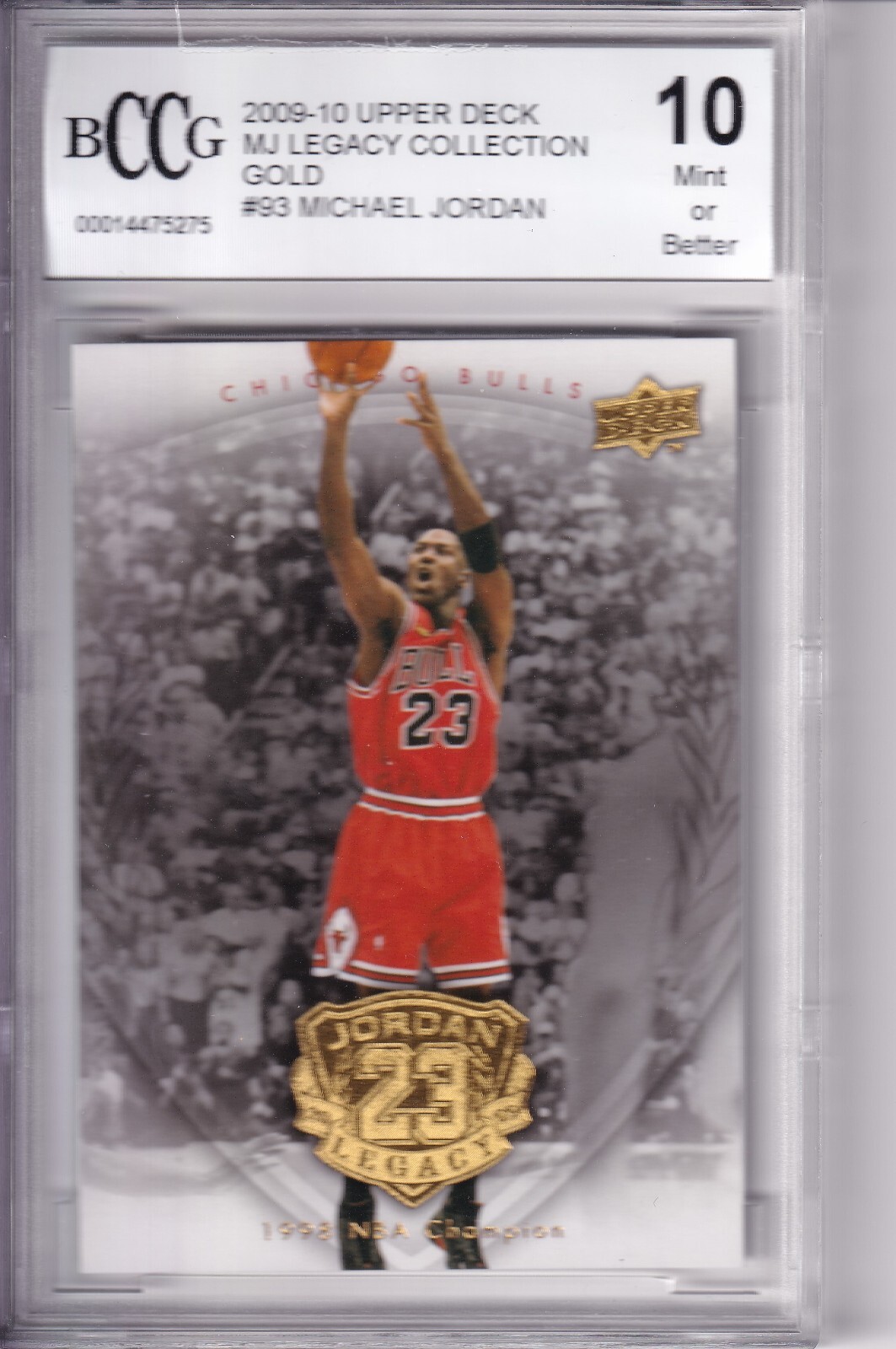 MICHAEL JORDAN 2009-10 Upper Deck MJ Legacy Collection Gold #93 BCCG 10 ...