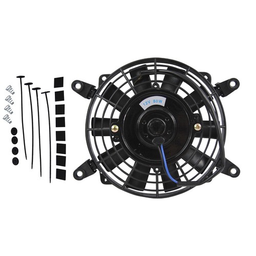 7" 90W 12V Electric Intercooler Fan Kit w/ Thermo Switch + Relay ...