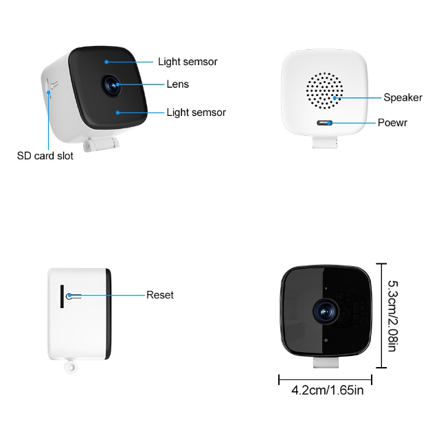 Saker Smart 2K Window Security Camera: 2.4GHz & 5GHz Indoor Cameras for ...