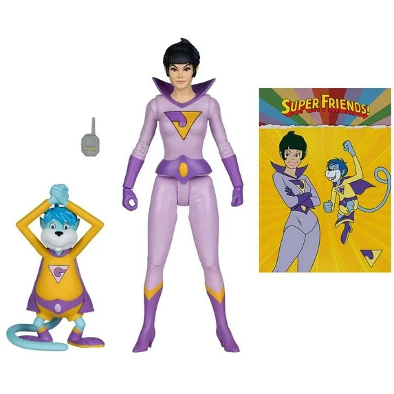 WONDER TWIN 8" Jayna & Gleek Platinum CHASE DC Super Friends MCFARLANE ...