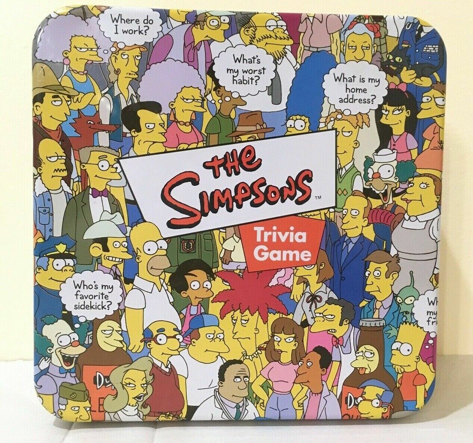The Simpsons Trivia Game Card Game Collectible Tin & Poster 2000 ...