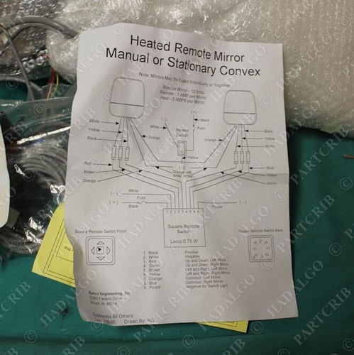 Ramco, REICRM9CCHRSQWH, Heated Remote Mirror Emergency Fire Truck ...