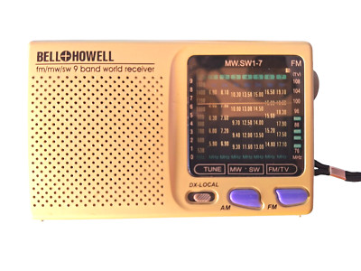 VTG Tested Bell & Howell FM MW SW Portable Radio 9 Band World Receiver ...