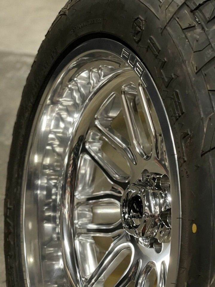 22x12 Fuel D721 Ignite Polished Wheels 35" AT Tires 6x135 Ford F150 ...