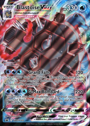 2021 Pokémon TCG | Blastoise VMAX # SWSH103 | Oversize Jumbo Holofoil ...