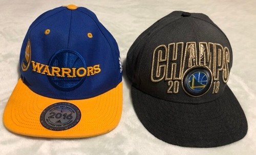 Golden State Warriors 2 HATS - Wool 2018 Champs & 2016 NBA Draft Cap | eBay