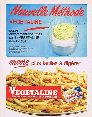 PUBLICITE ADVERTISING 114 1963 VEGETALINE couet à frites | eBay