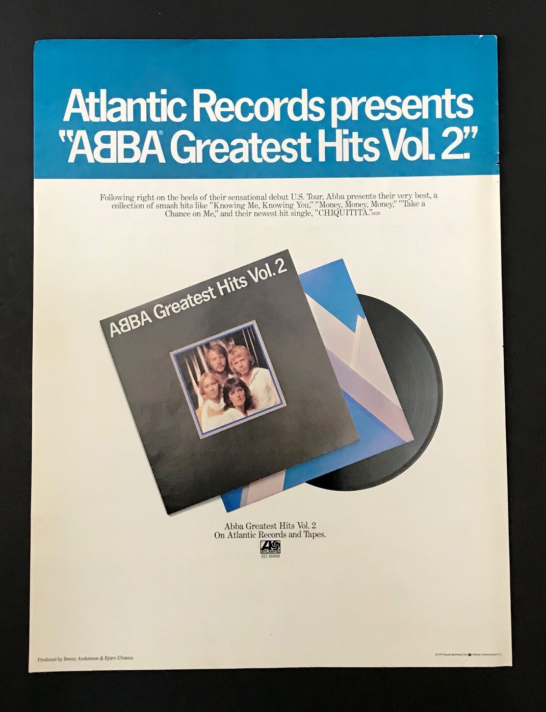 Abba Greatest Hits Vol. 2 1979 Short Print Poster Type Ad, Promo Advert ...
