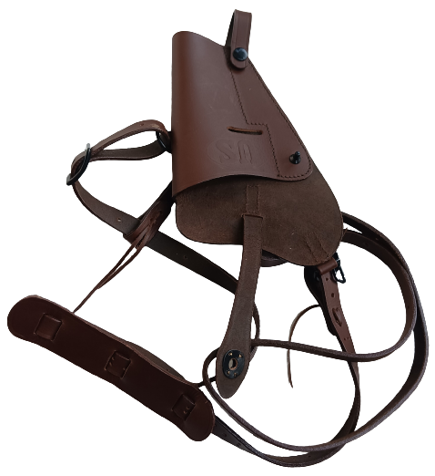 M7 Premium Brown Leather Tanker Shoulder Holster Repro - DARK BROWN | eBay