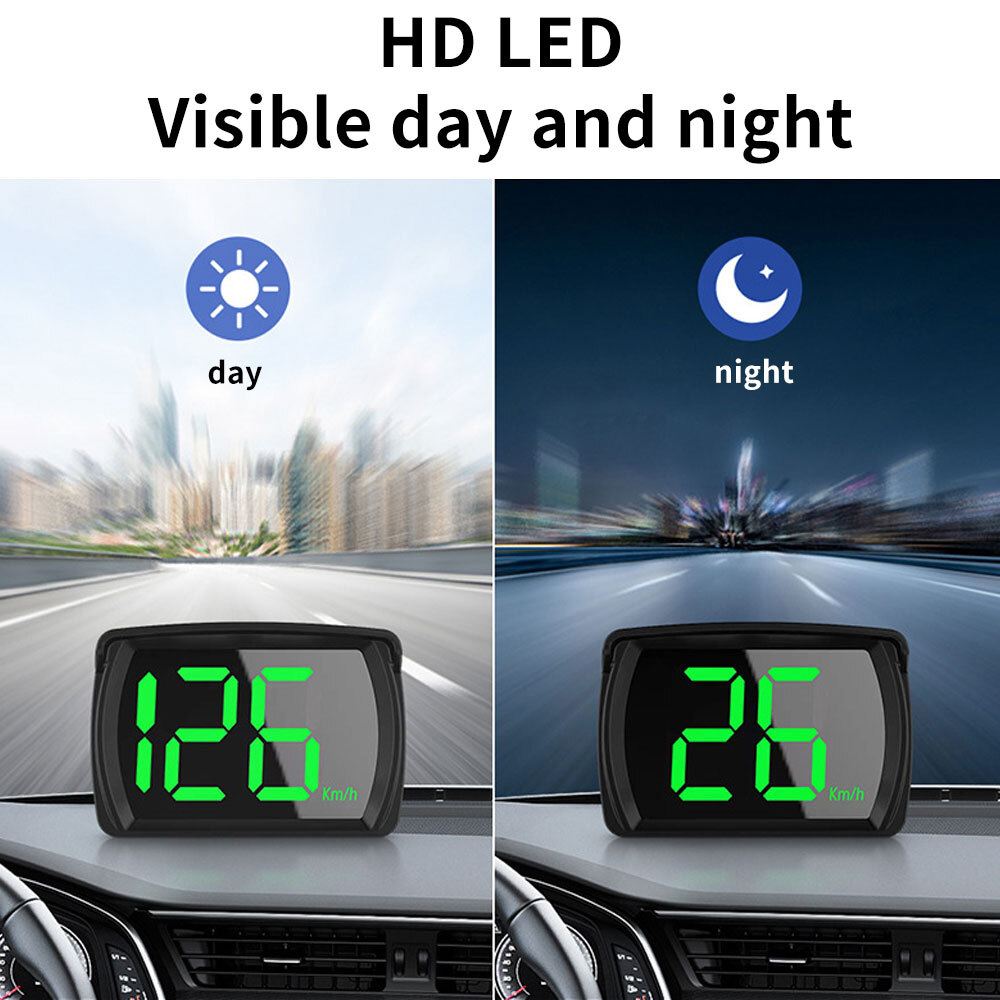 Digital GPS Speedometer Car HUD Head Up Display Beidou Dual Chips KM ...