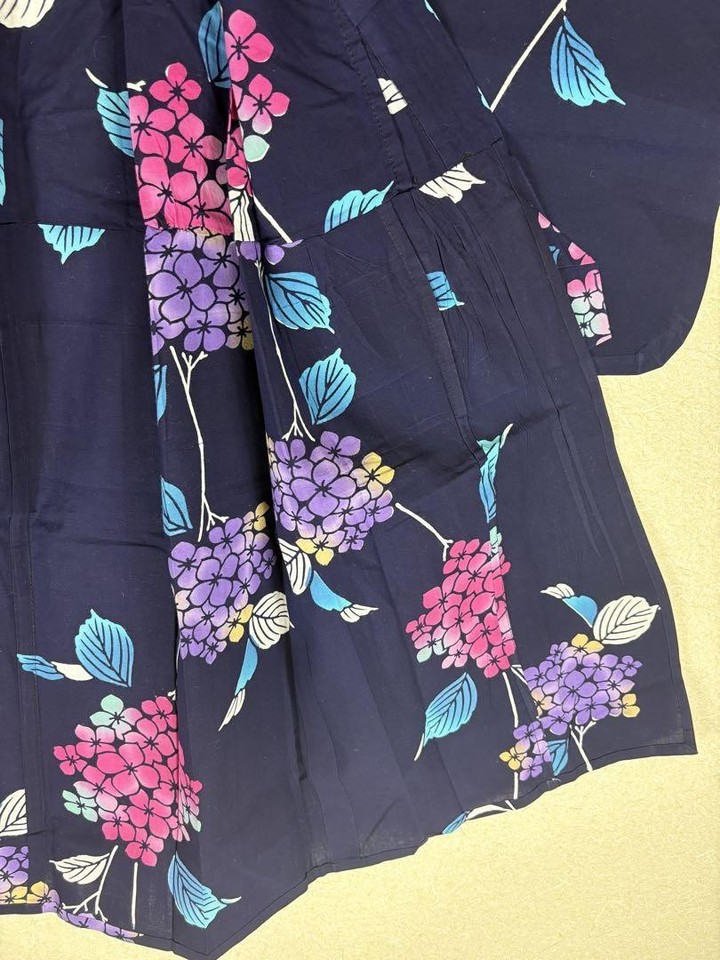 Japanese Kimono children's yukata floral pattern hydrangea j1 ...