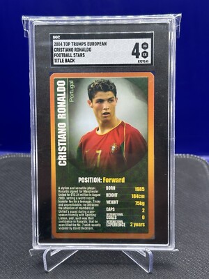 Cristiano Ronaldo 2004 Rookie Card Portugal Top Trumps Euro RC Stars ...